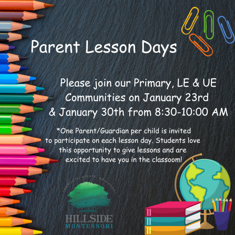 Parent Lesson Days - Hillside Montessori LaGrange GA